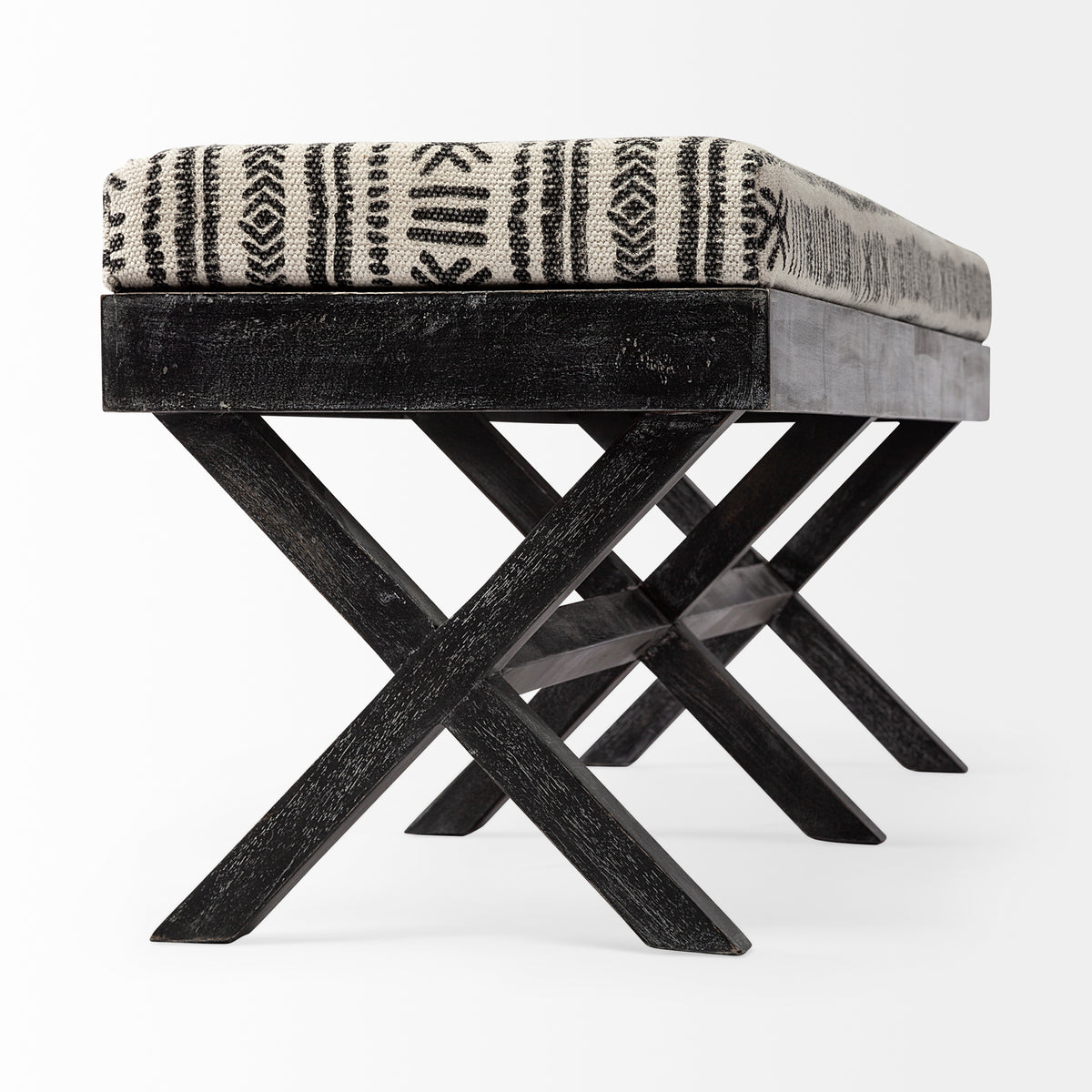 Solis Black & Cream Accent Bench