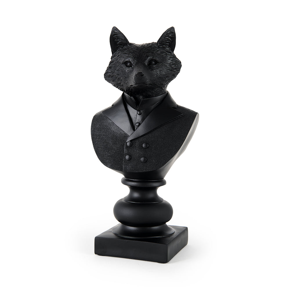 Murray Black Resin Fox Bust