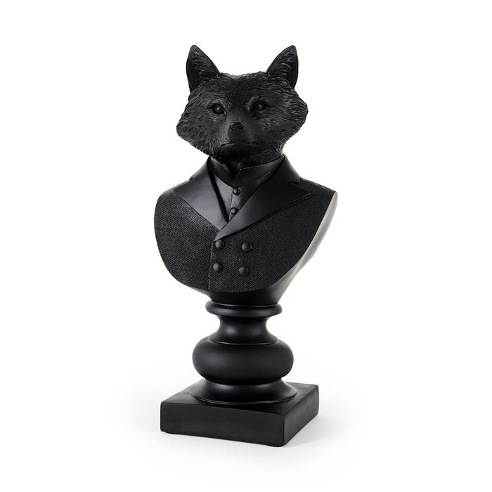 Murray Black Resin Fox Bust