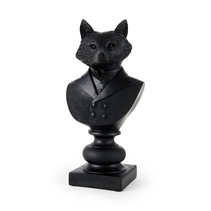 Murray Black Resin Fox Bust – Elm & Iron