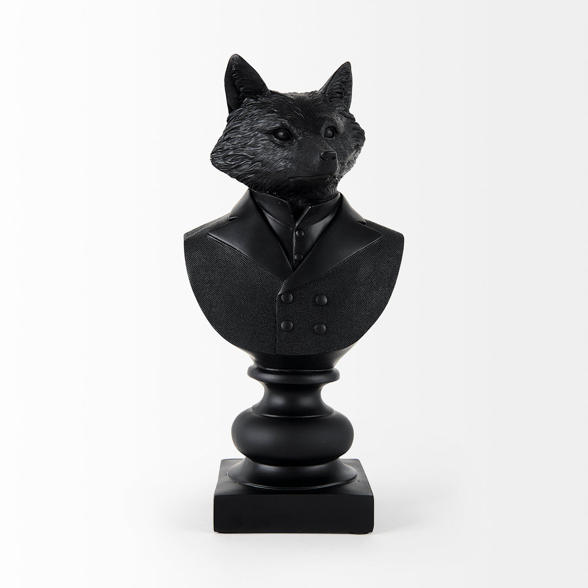 Murray Black Resin Fox Bust