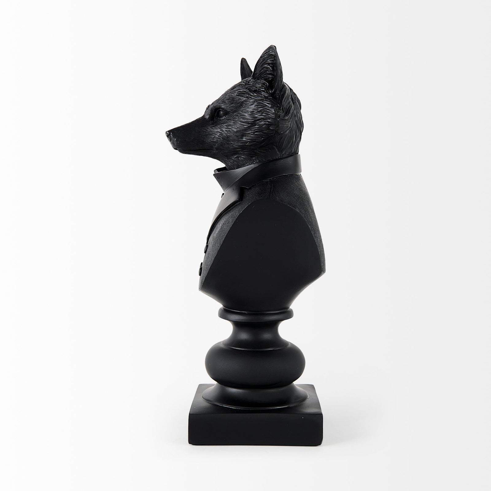 Murray Black Resin Fox Bust