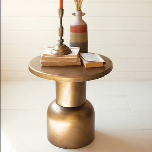 Antique Brass Accent Table
