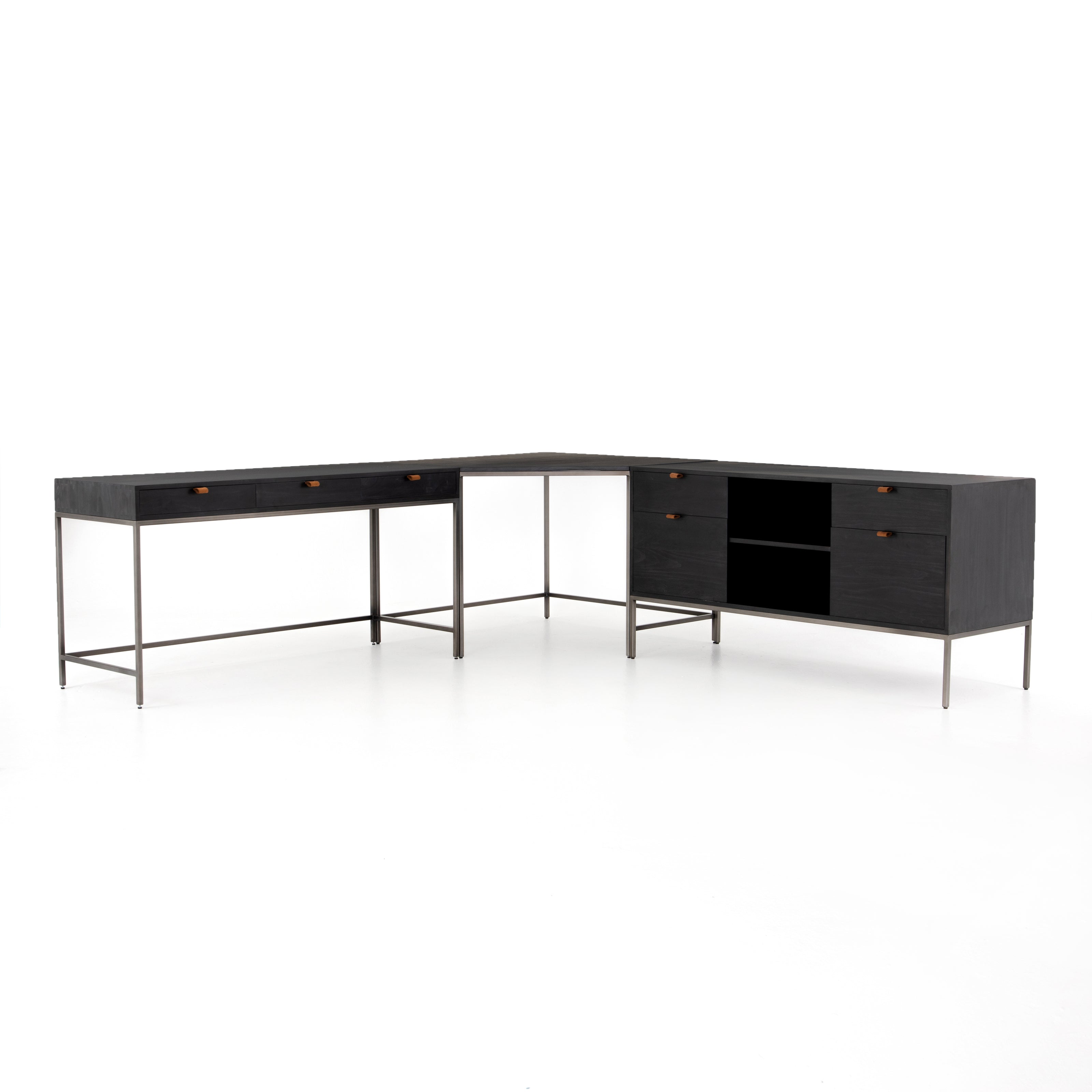 Thomas Desk System with Filing Credenza