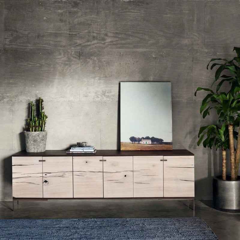 Memphis Media Console – Elm & Iron